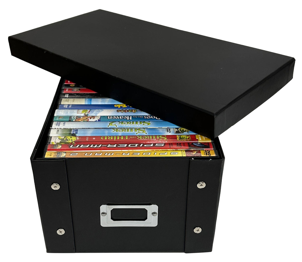 CheckOutStore Black DVD Cases Storage Box (Holds 25 Cases ...