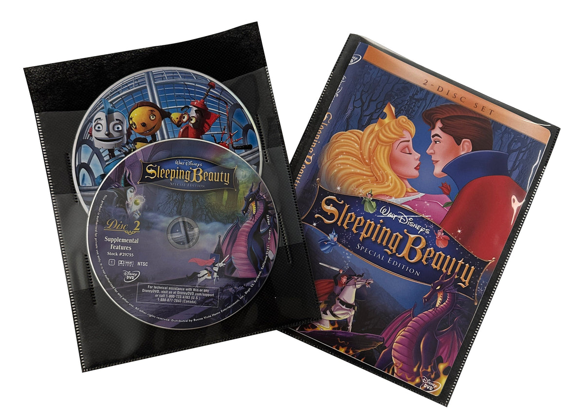 Clear 2 Disc Non Woven CPP Sleeves & DVD Booklet – CheckOutStore.com