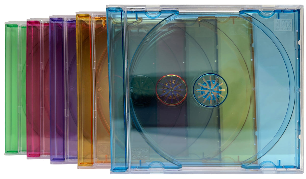 STANDARD Assorted Clear Color Tray CD Jewel Case – CheckOutStore.com