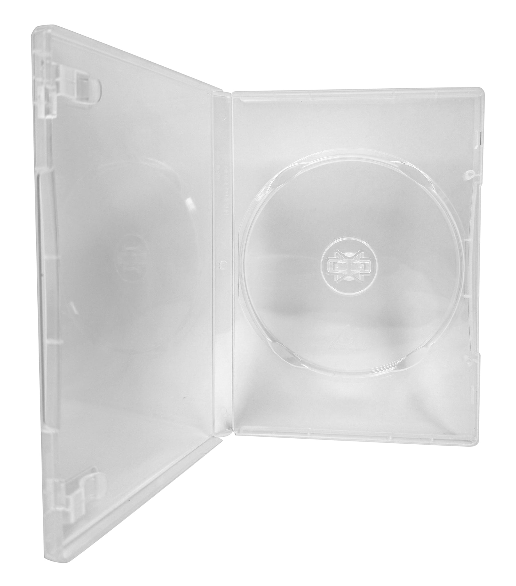 STANDARD Clear Single DVD Cases 14MM /w Patented M-Lock Hub ...
