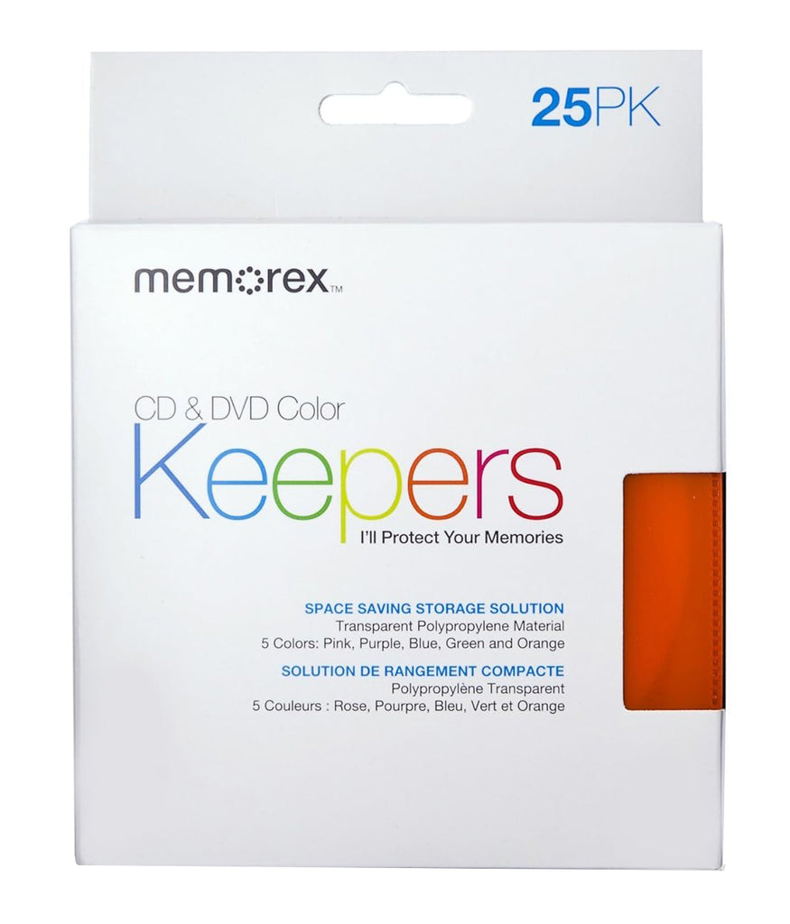 Memorex CD/DVD Assorted Colors Plastic Keeper Sleeves – CheckOutStore.com
