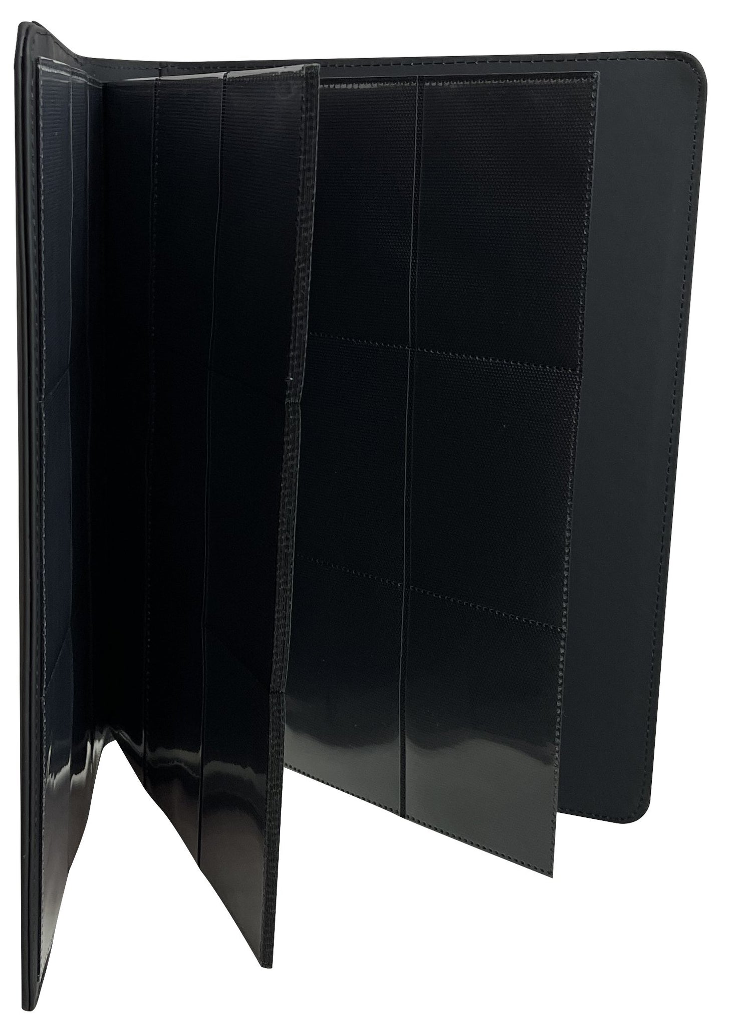 Black Leather Album /w 9 Pocket Trading Card Page Protectors (Holds 36 ...