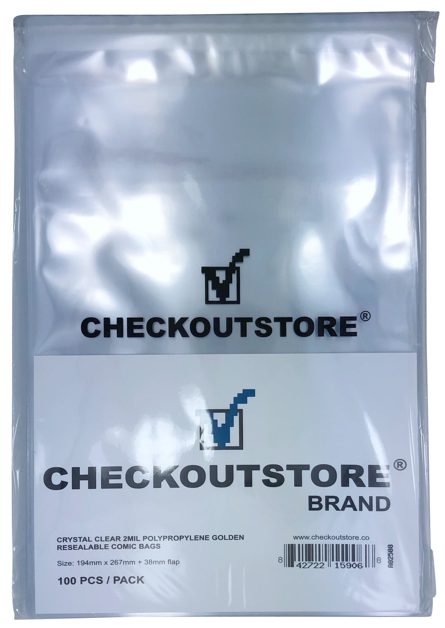 CheckOutStore Crystal Clear Golden Age Comic Book Bags with Sealable F ...