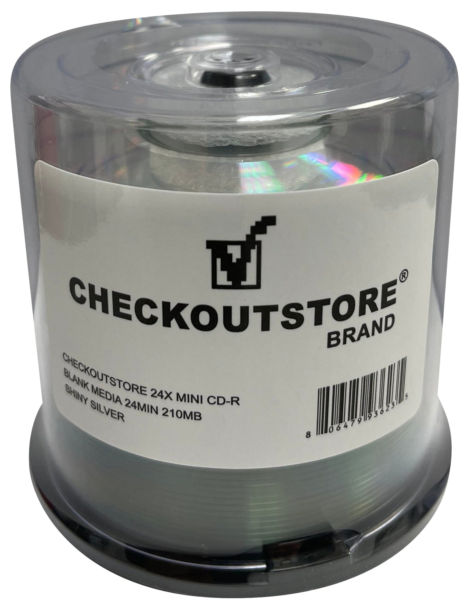 CheckOutStore 24x MINI CD-R Blank Media 24Min 210MB Shiny Silver ...