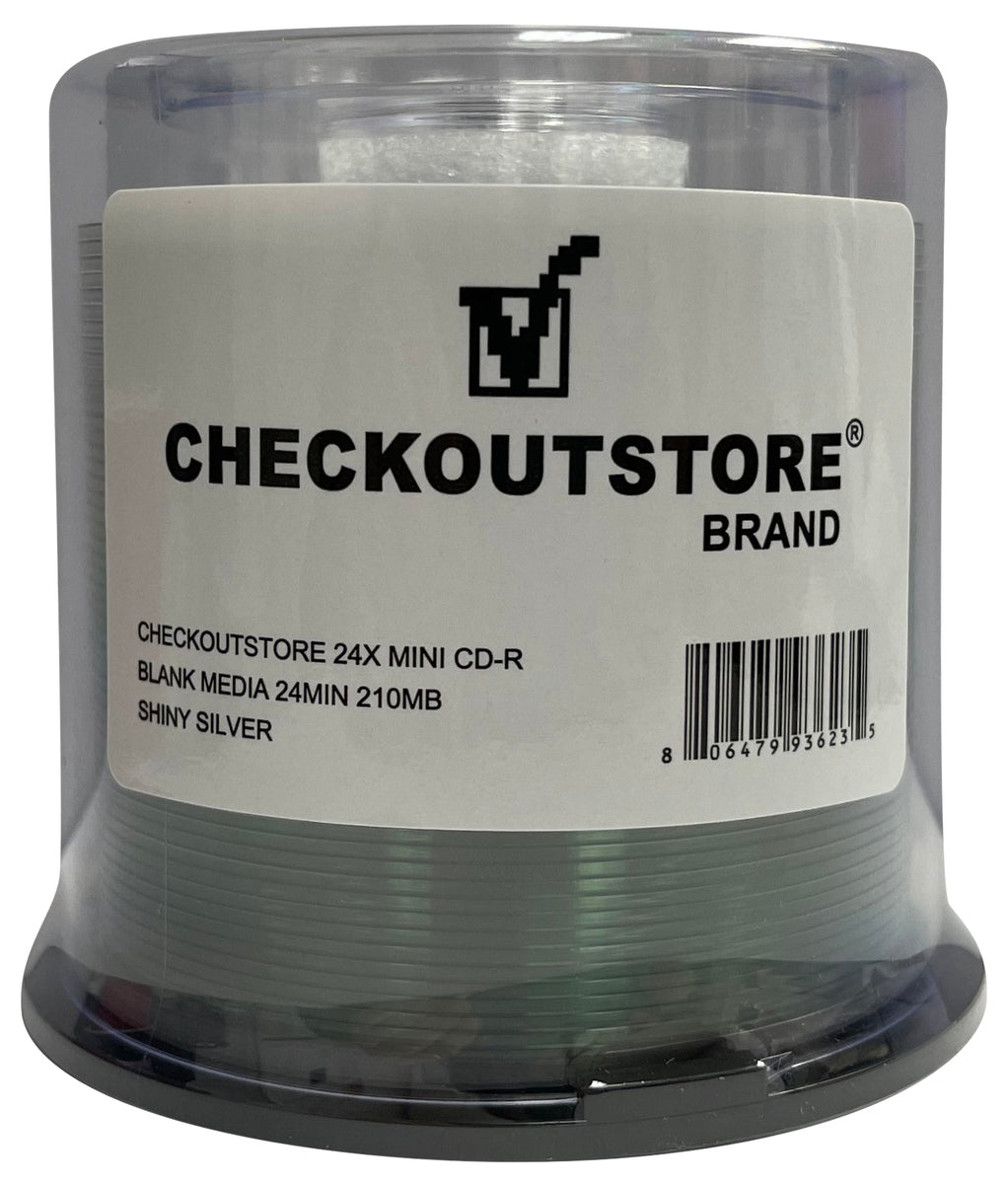 CheckOutStore 24x MINI CD-R Blank Media 24Min 210MB Shiny Silver ...