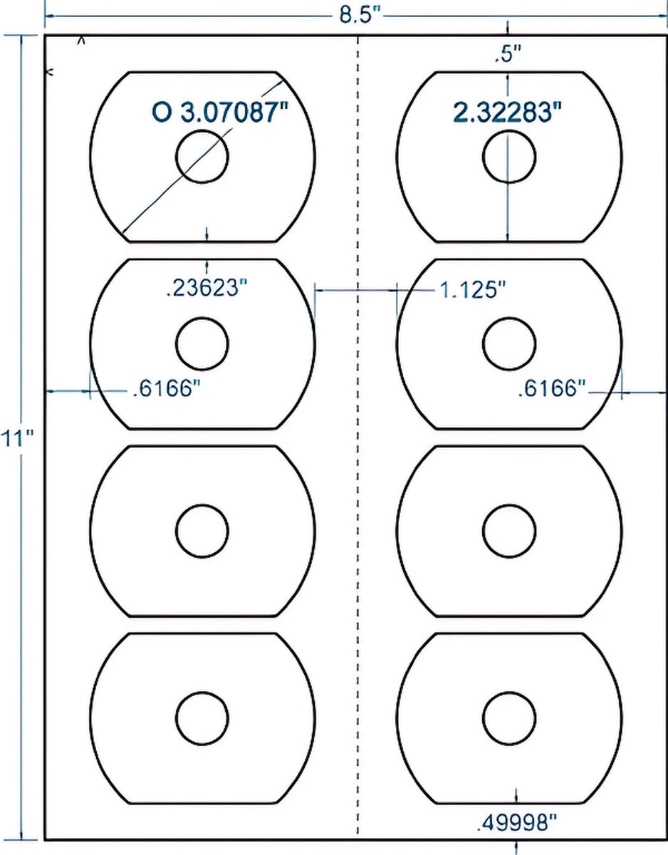 Compulabel 312682 Business Card CD Labels (100 White Sheets 800 CD Lab ...
