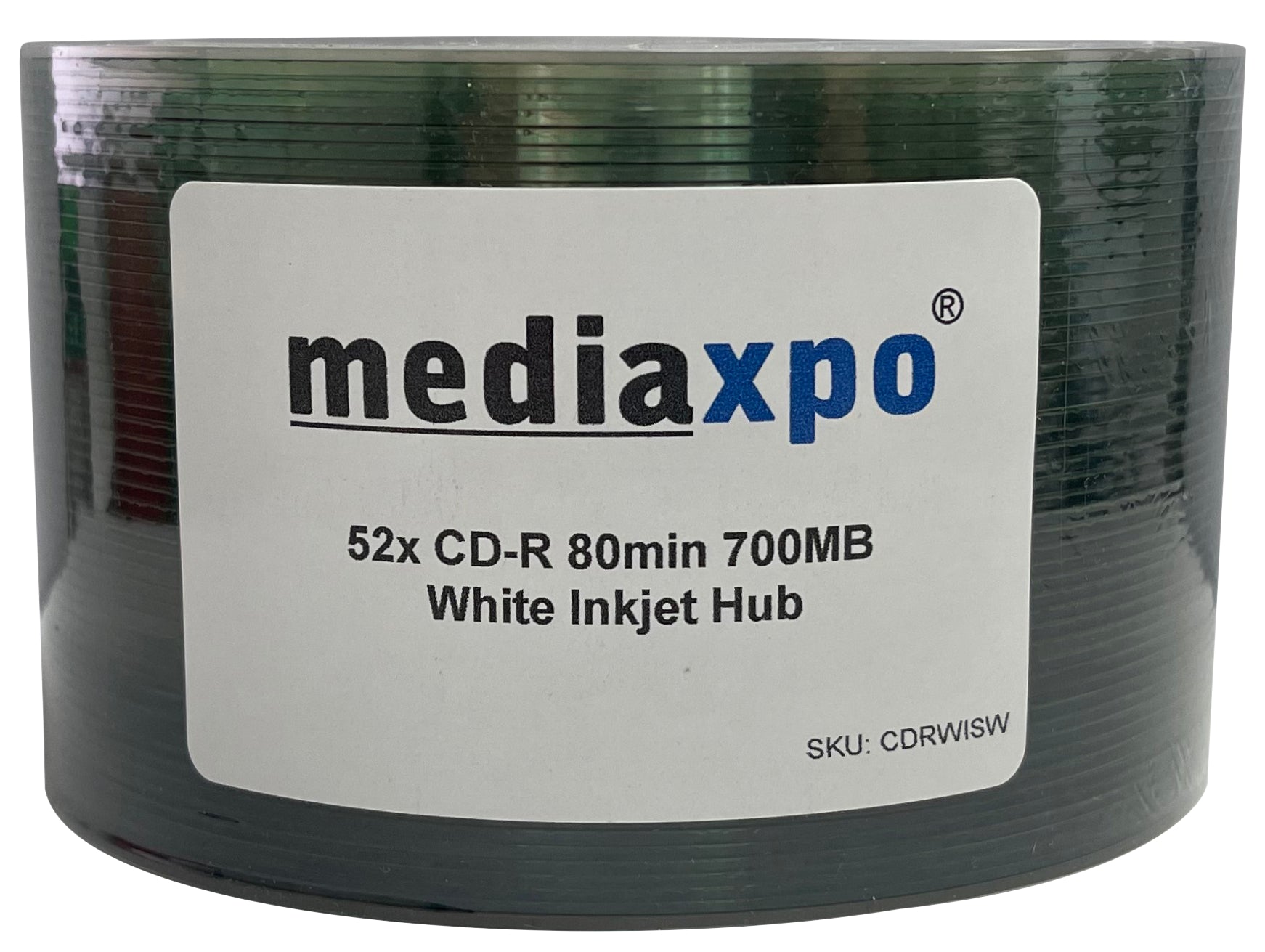 Grade A 52x CD-R 80min 700MB White Inkjet Hub Printable (Shrink Wrap ...