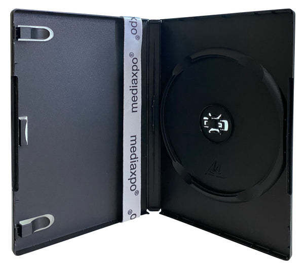 STANDARD Black Single DVD Cases 14MM /w Patented M-Lock Hub [Discontin ...