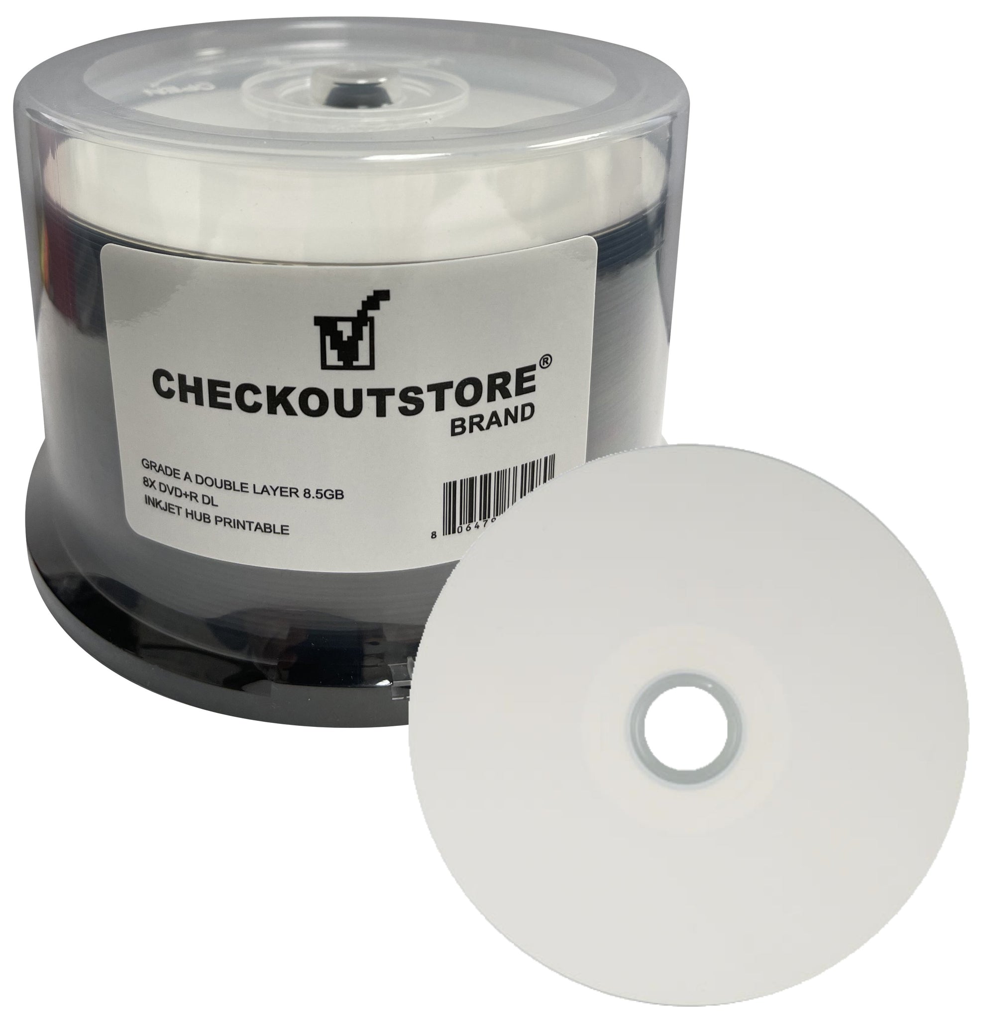 Grade A Double Layer 8.5GB 8X DVD+R DL White Inkjet Hub Printable ...