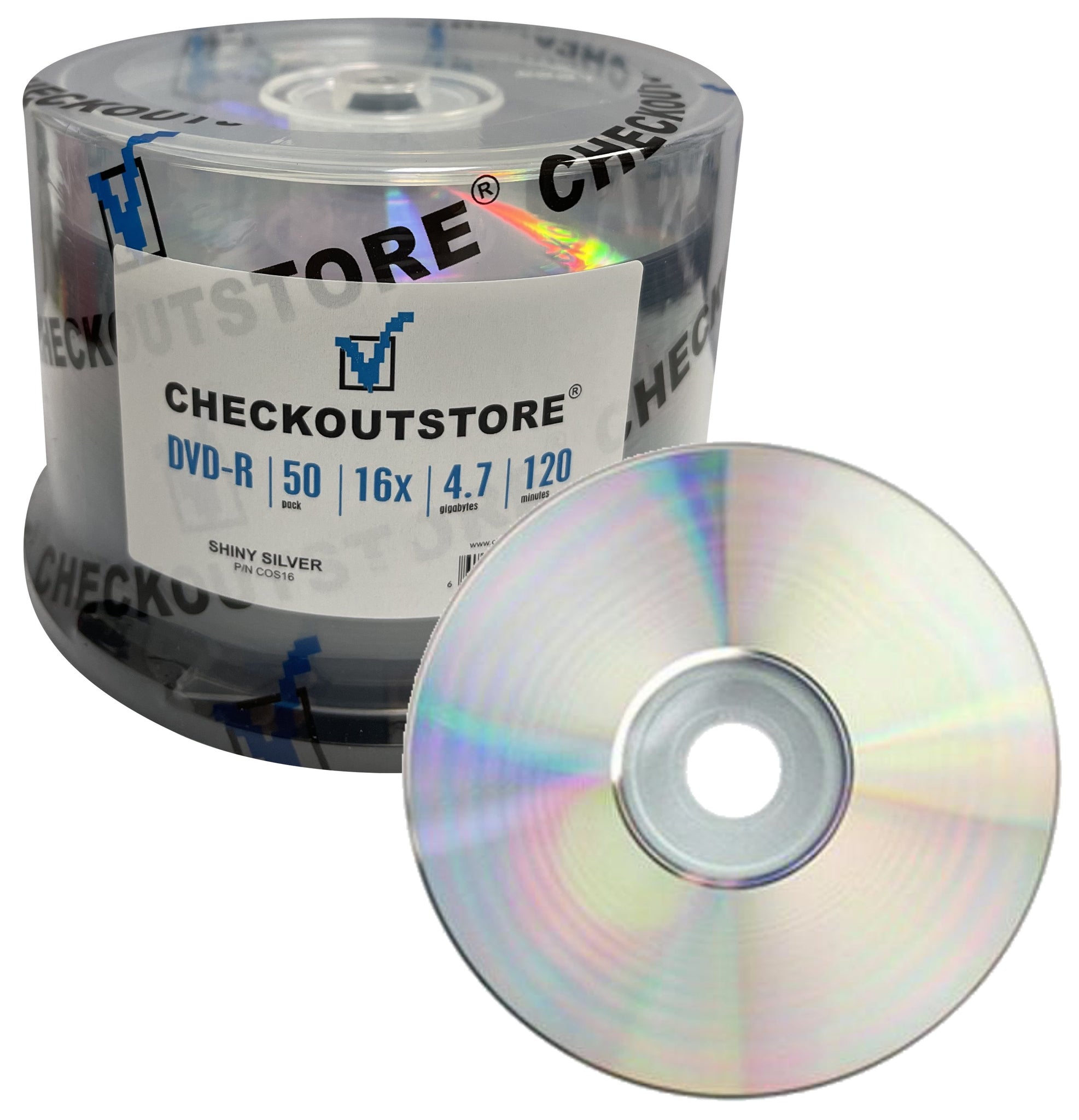 Grade A 16X DVD-R 4.7GB Shiny Silver [Discontinued] – CheckOutStore.com