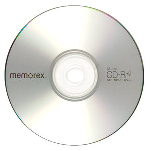 Memorex 40X Digital Audio Music CD-R 80min 700MB (Logo on Top) [Discon ...
