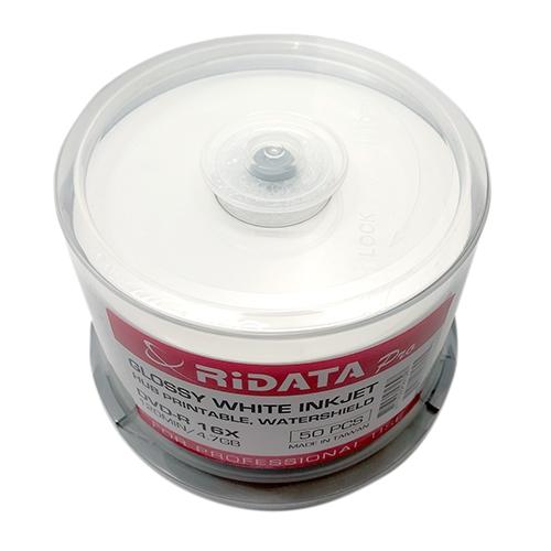 Ritek Ridata Pro 16X DVD-R 4.7GB Water Shield White Inkjet Hub Printab ...