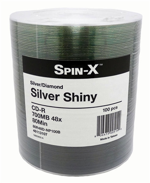 Spin-X Diamond Certified 48X CD-R 80min 700MB Shiny Silver [Discontinu ...